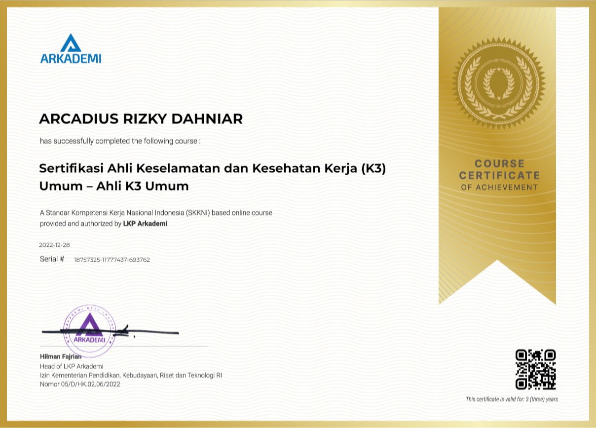 Arcadius Rizky Dahniar - Production Manager | LinkedIn